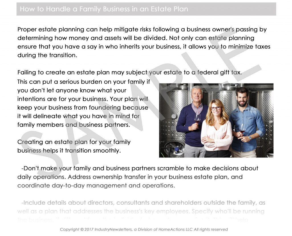 Standard Content – Estate Taxes - IndustryNewsletters