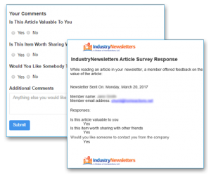 Customizable Article Survey Tool - IndustryNewsletters