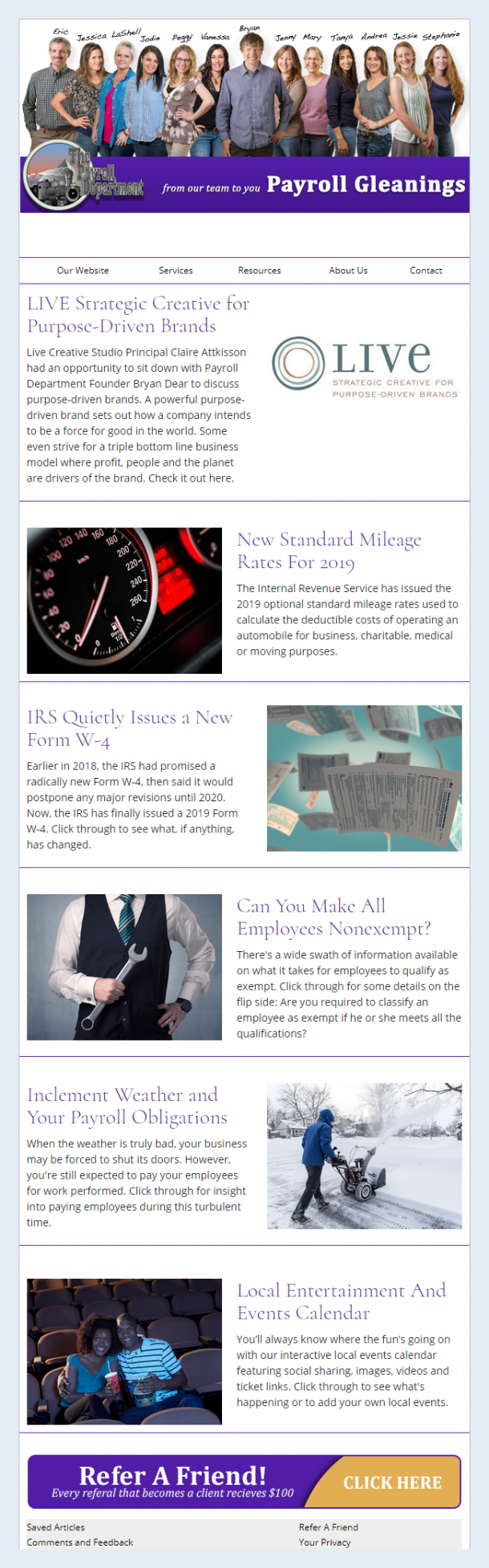 View a Full Sample Payroll Marketing Email Newsletter - IndustryNewsletters